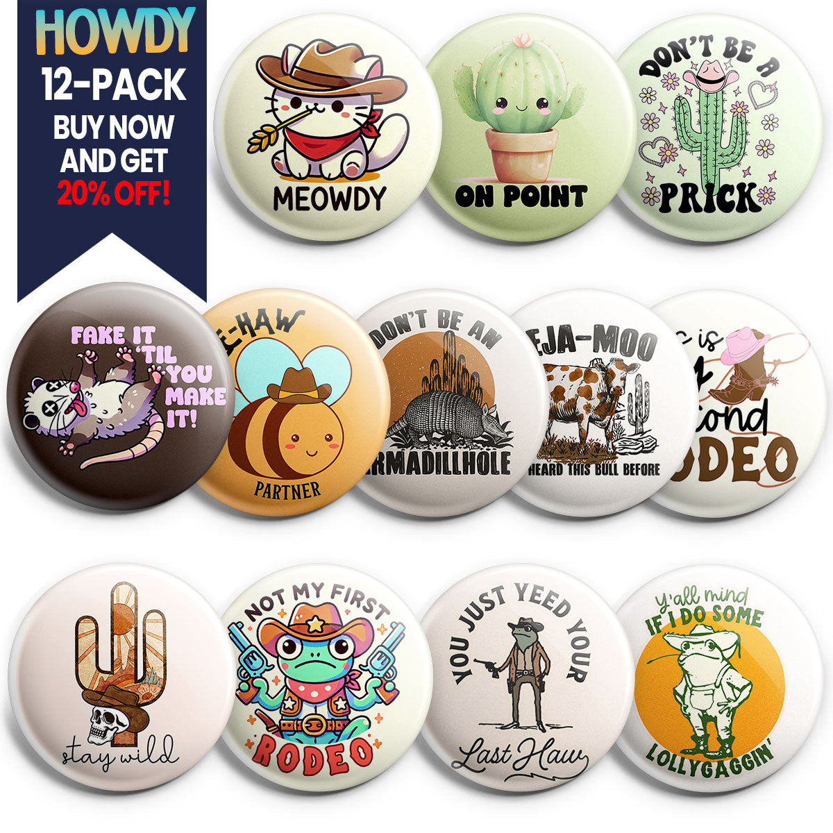 Howdy Topper 12-Pack (Save 20%)