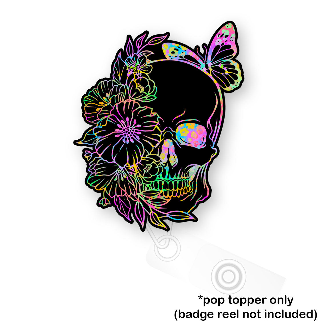 Floral Skull X-Ray Radiologist Pop Topper