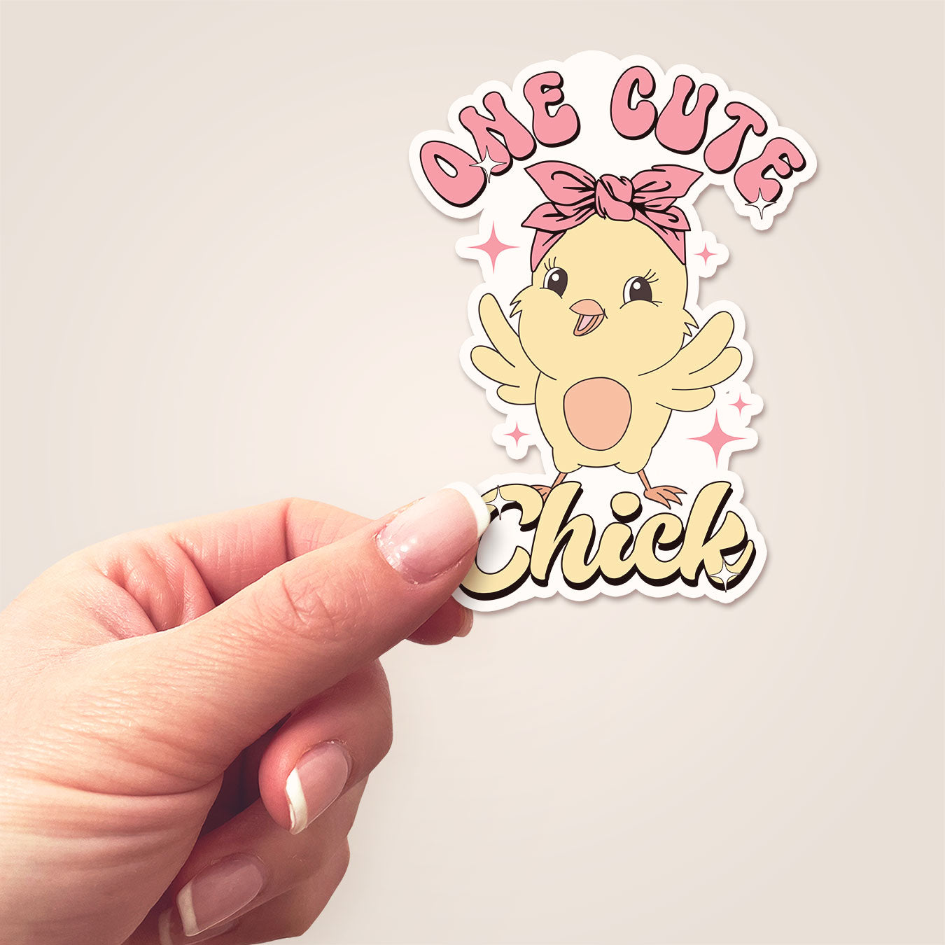 One Cute Chick Sticker
