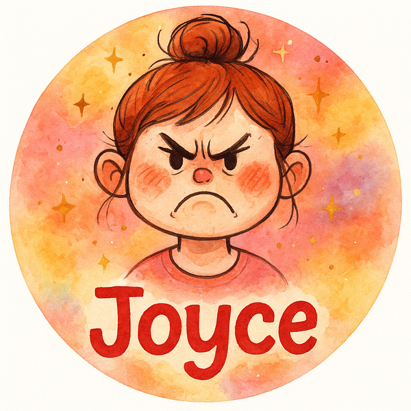 Custom Design – Always angry Include the exact name "Joyce" prominentl