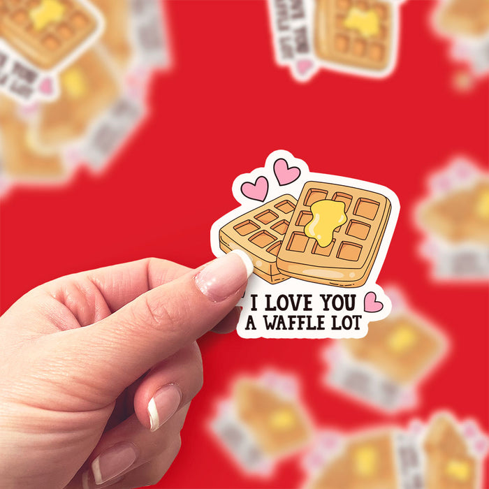 I Love You a Waffle Lot Sticker