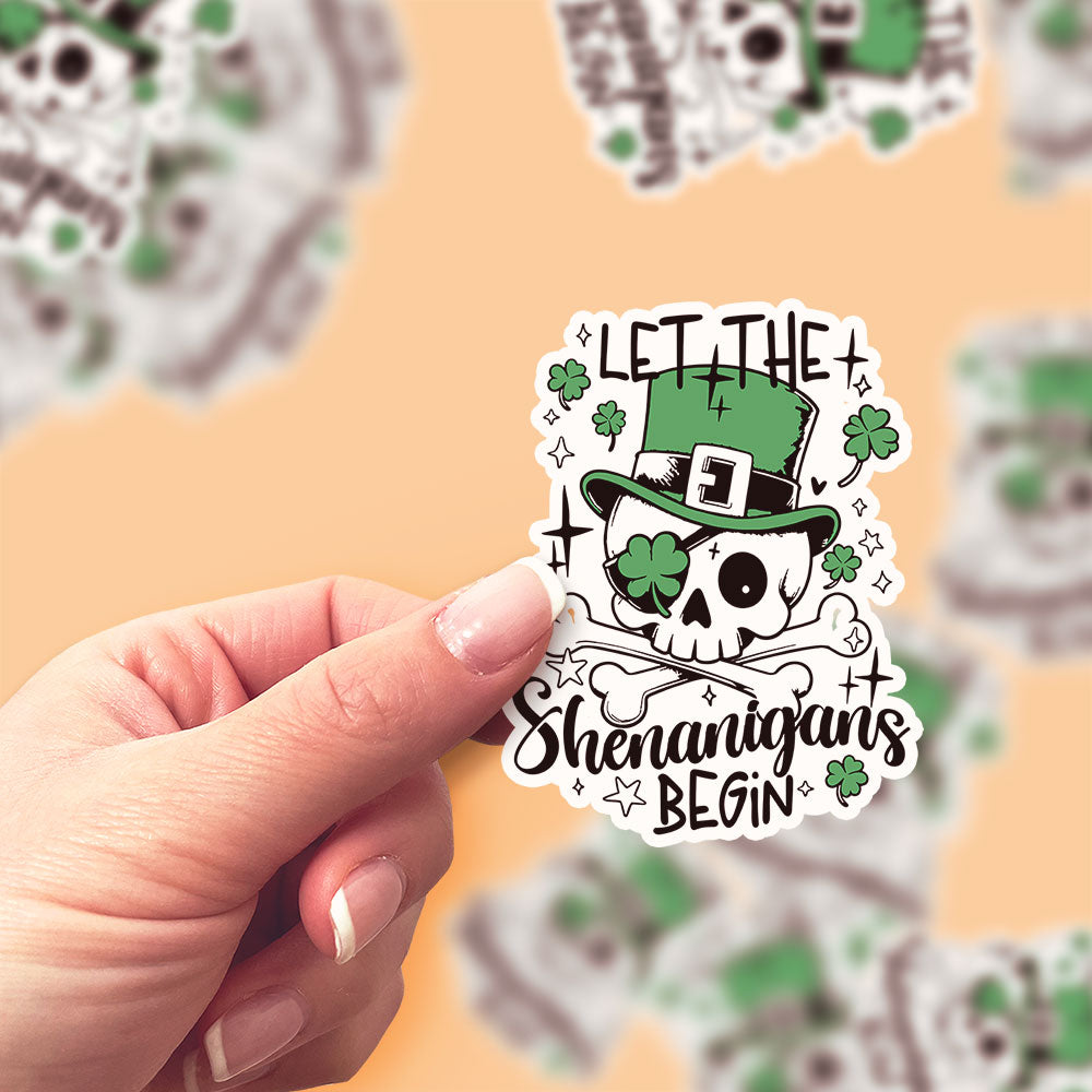 Shenanigans Skull Sticker
