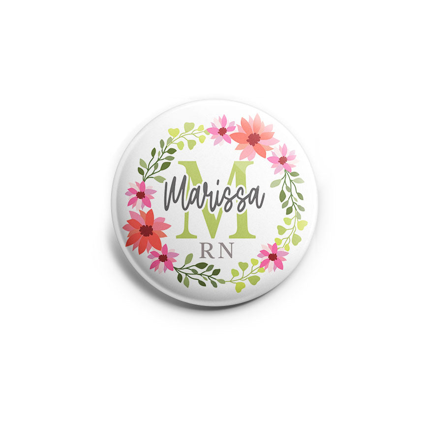 Dreamy Floral Personalized Name Topper